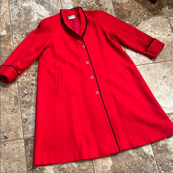 Mario De Pinto | Jackets & Coats | Mario De Pinto Long 0 Wool Red Coat ...